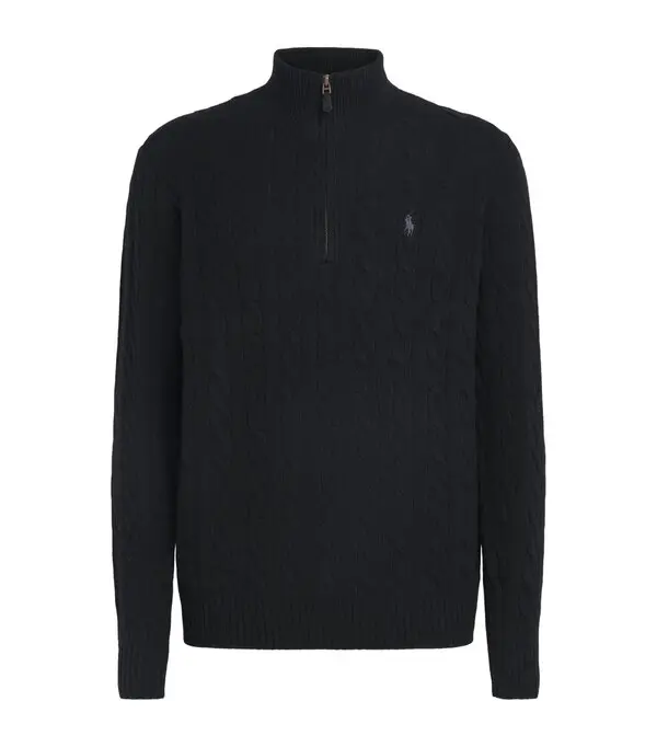 Polo Ralph Lauren Wool-cashmere Quarter-zip Sweater