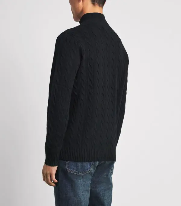 Polo Ralph Lauren Wool-cashmere Quarter-zip Sweater