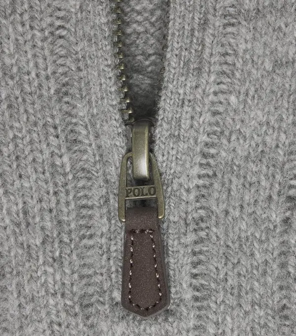 POLO RALPH LAUREN Wool-cashmere Quarter-zip Sweater