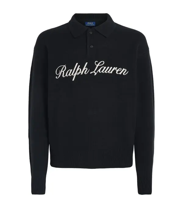 POLO RALPH LAUREN Wool-alpaca Logo Polo Sweater