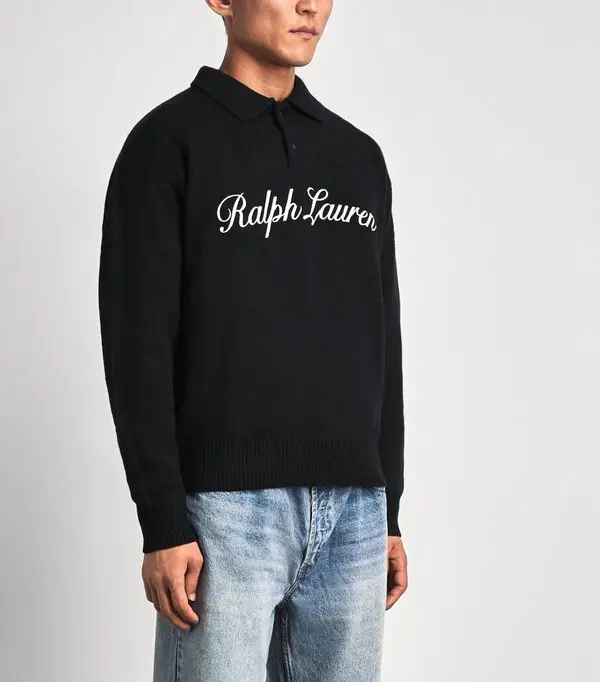 POLO RALPH LAUREN Wool-alpaca Logo Polo Sweater