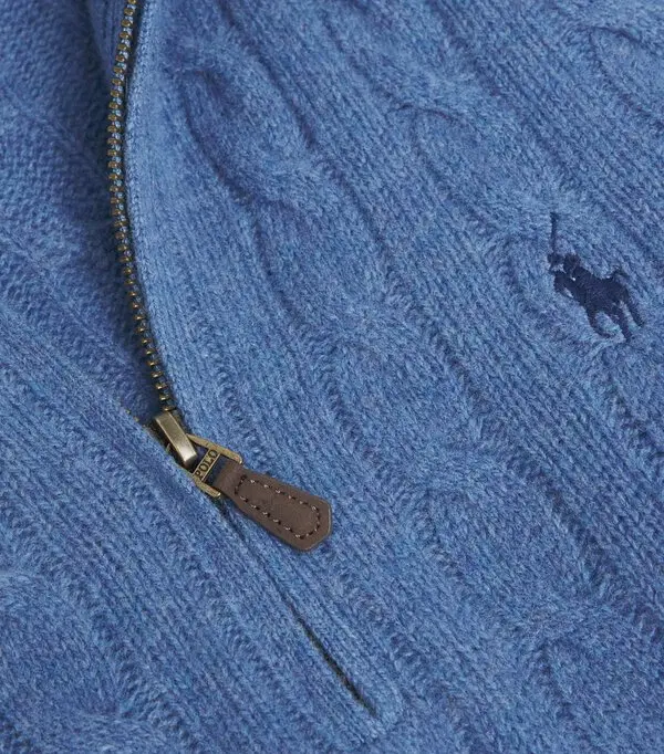 POLO RALPH LAUREN Wool-cashmere Quarter-zip Sweater