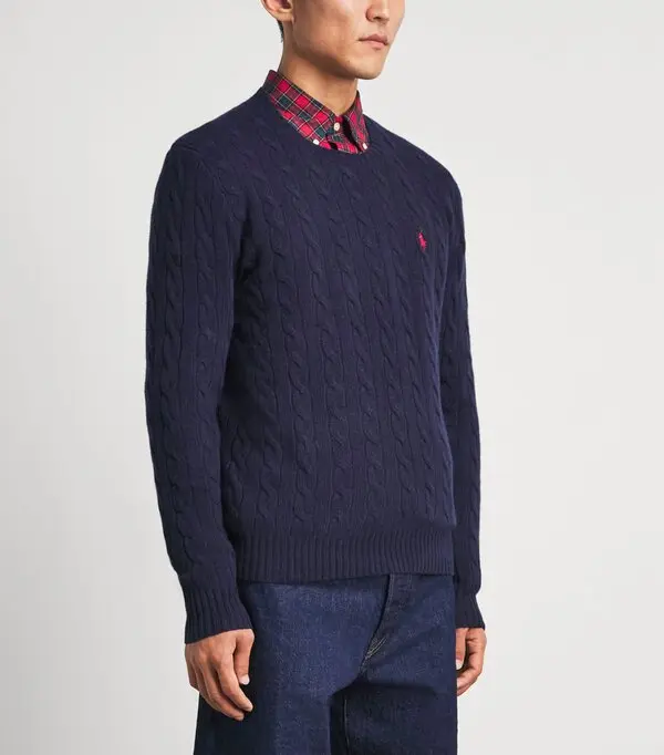 POLO RALPH LAUREN Wool-cashmere Cable-knit Sweater