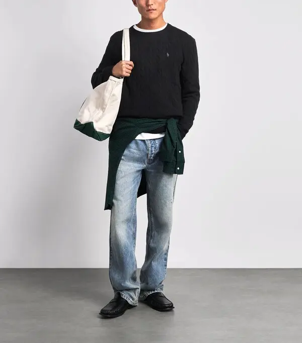 POLO RALPH LAUREN Wool-cashmere Cable-knit Sweater
