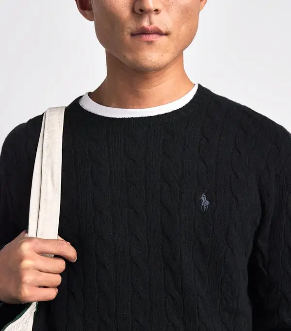 POLO RALPH LAUREN Wool-cashmere Cable-knit Sweater
