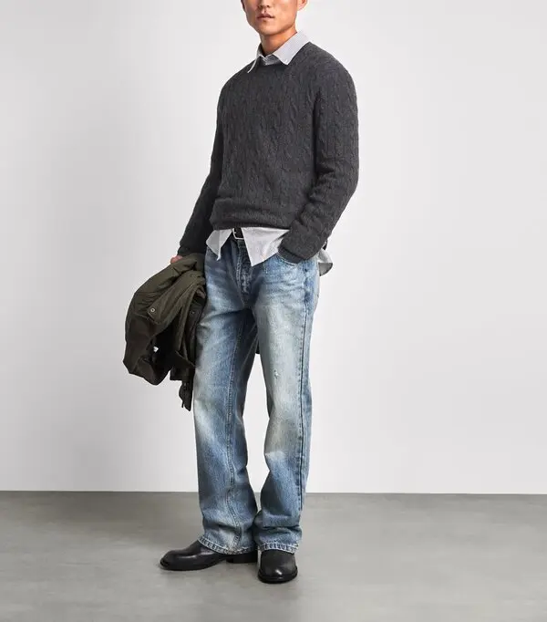 POLO RALPH LAUREN Wool-cashmere Cable-knit Sweater