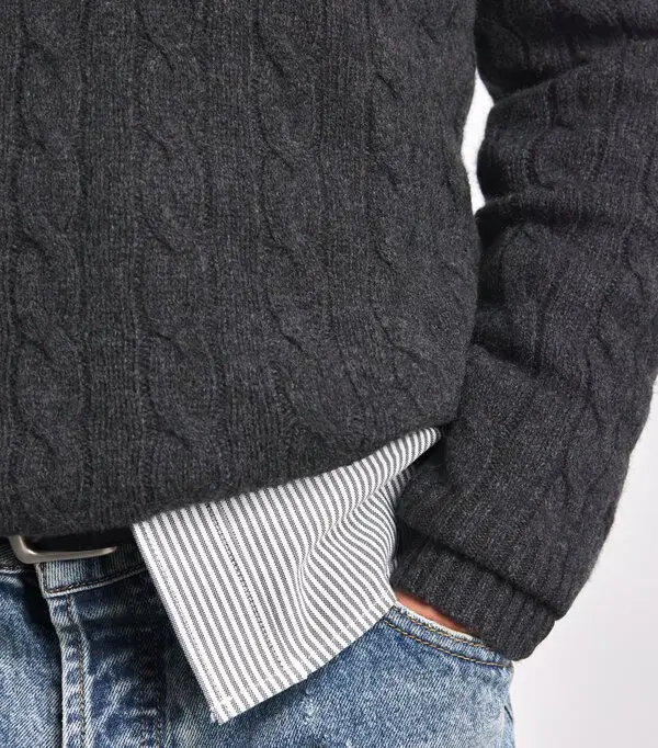 POLO RALPH LAUREN Wool-cashmere Cable-knit Sweater