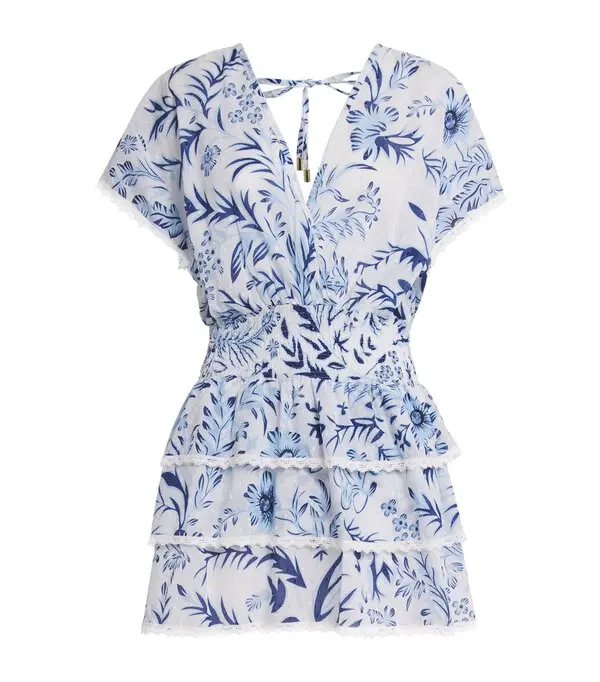 Melissa Odabash Ruffle Jess Mini Dress - Blue