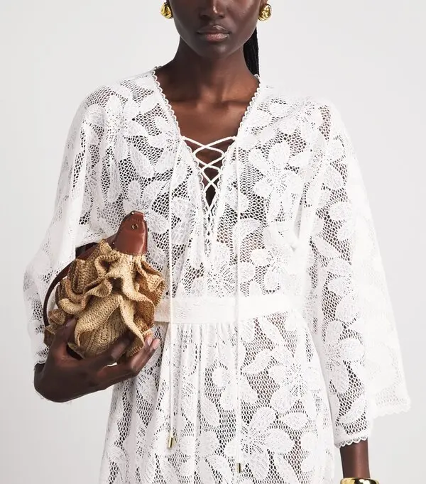 Melissa Odabash Cotton-blend Tie Nina Kaftan