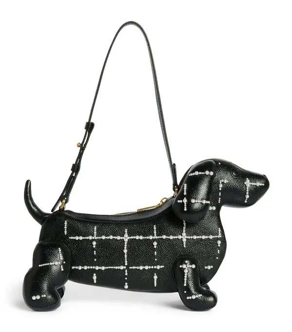 Thom Browne Baby Leather Hector Shoulder Bag - Black