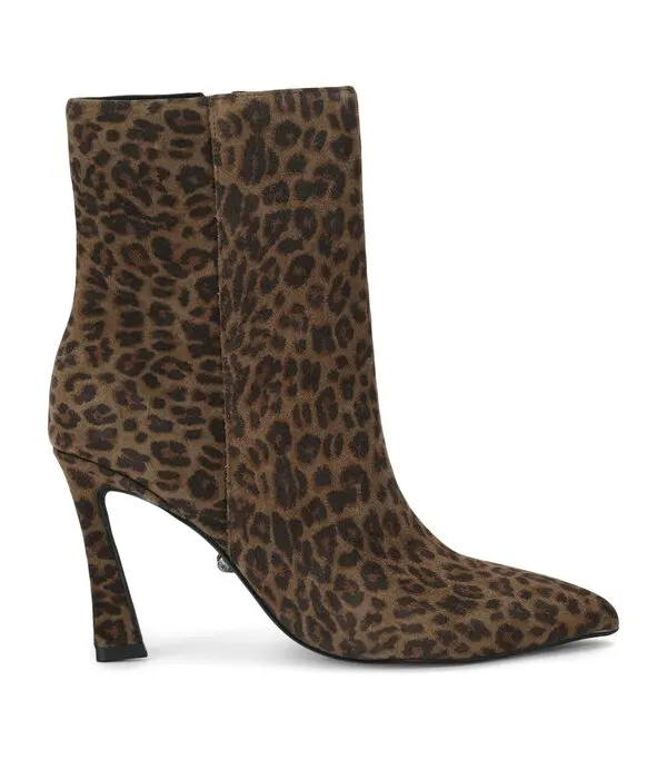 Kurt Geiger Suede Leopard Print Annabel Ankle Boots