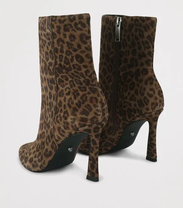 Kurt Geiger Suede Leopard Print Annabel Ankle Boots