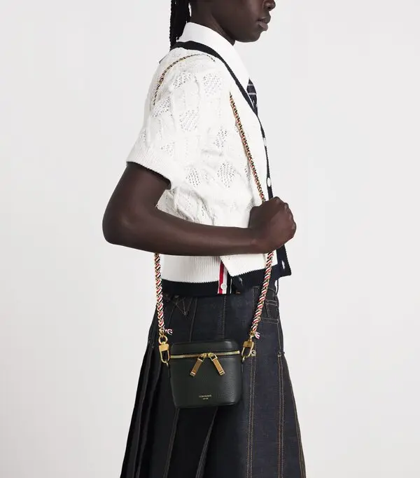 Thom Browne Leather Box Pouch