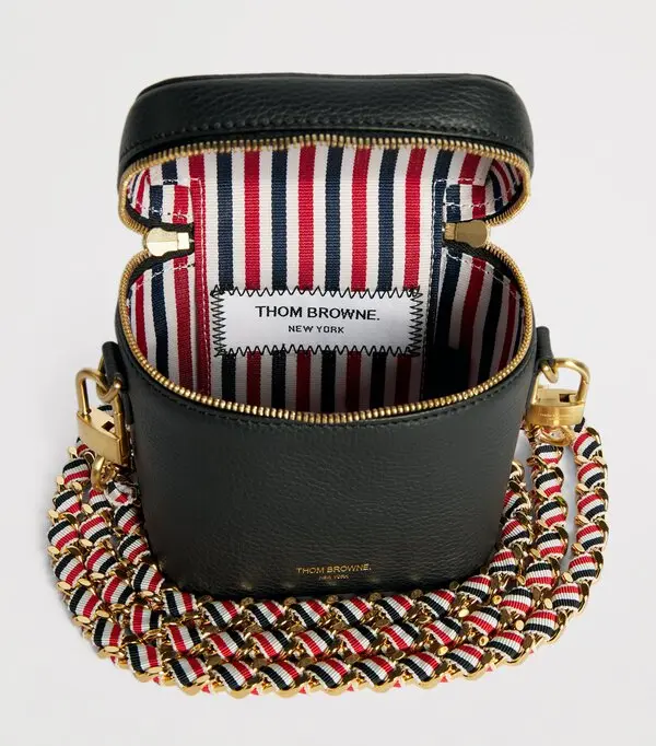 Thom Browne Leather Box Pouch
