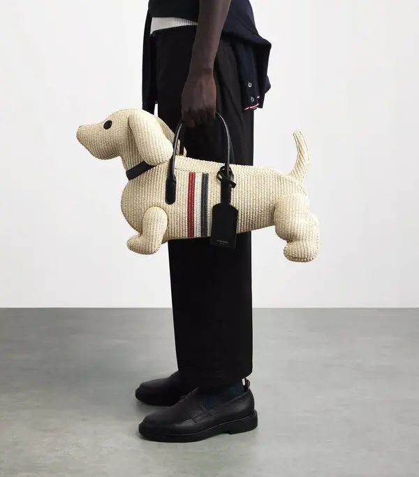 THOM BROWNE Raffia Hector Bag