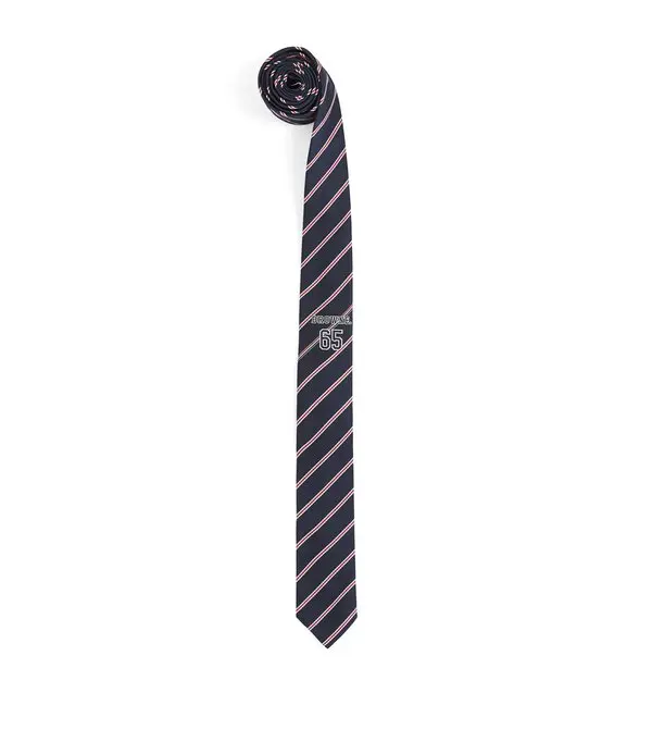 Thom Browne Silk Browne 65 Tie - Navy