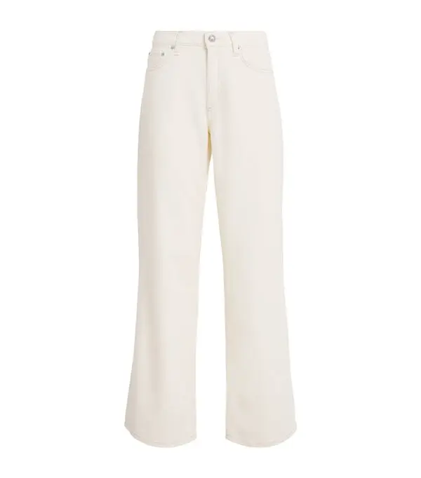 Rag & Bone Low-rise Cam Straight Jeans - Ivory