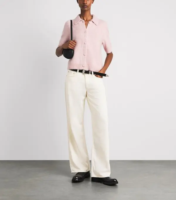 Rag & Bone Low-rise Cam Straight Jeans - Ivory