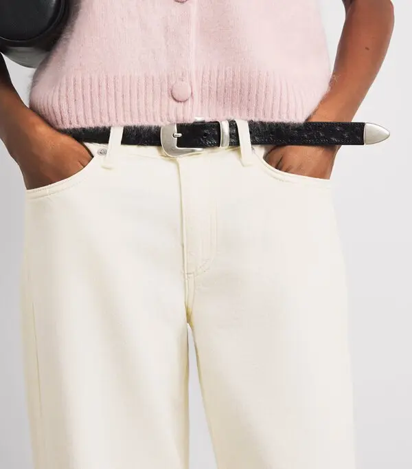 Rag & Bone Low-rise Cam Straight Jeans - Ivory