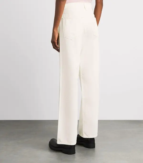 Rag & Bone Low-rise Cam Straight Jeans - Ivory