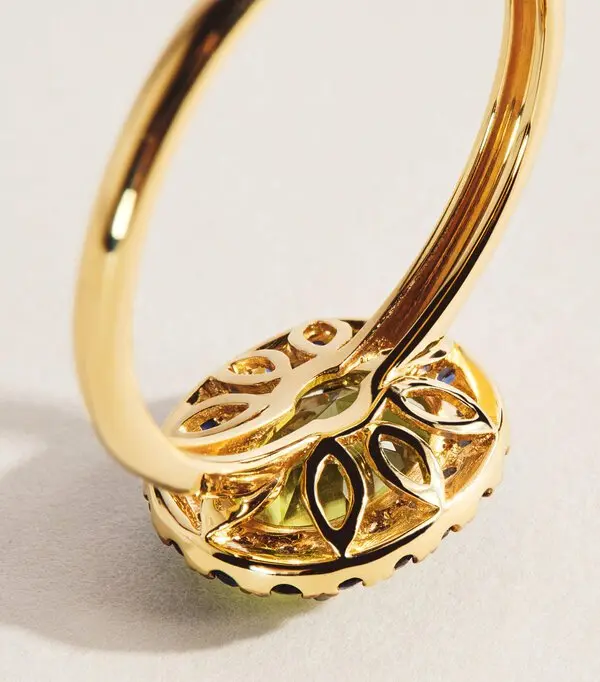 Rosa De La Cruz Yellow Sapphire And Peridot Gem Ring