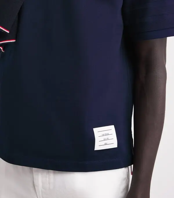 Thom Browne Cotton 4-stripe T-shirt