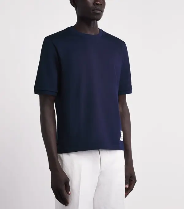 Thom Browne Cotton 4-stripe T-shirt