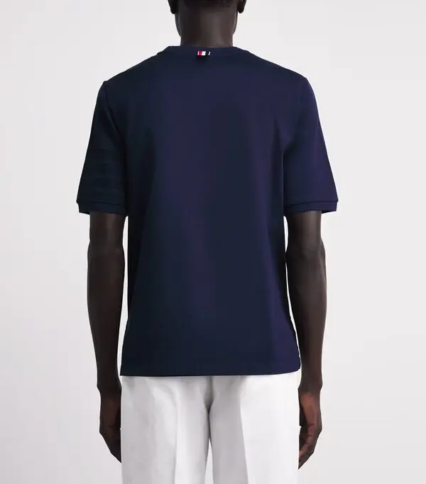 Thom Browne Cotton 4-stripe T-shirt
