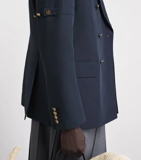 Thom Browne Linen-cotton University Blazer