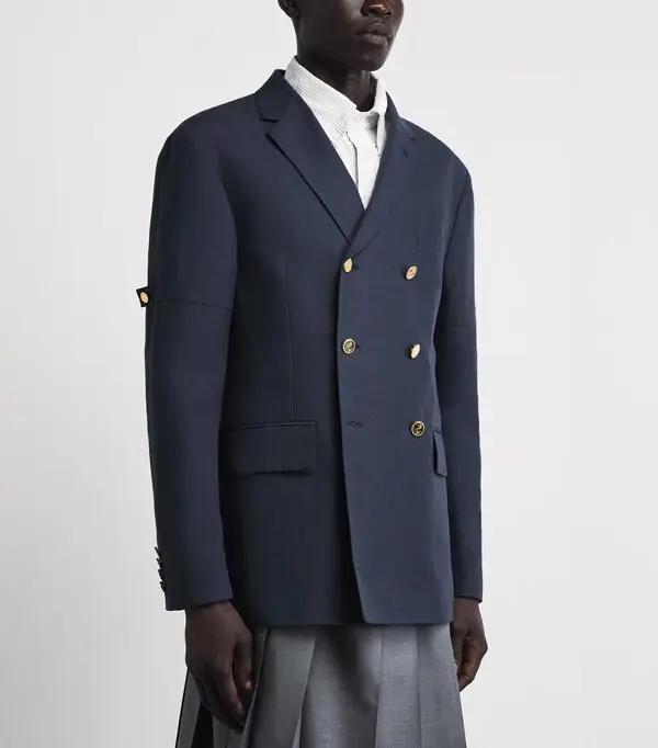 Thom Browne Linen-cotton University Blazer