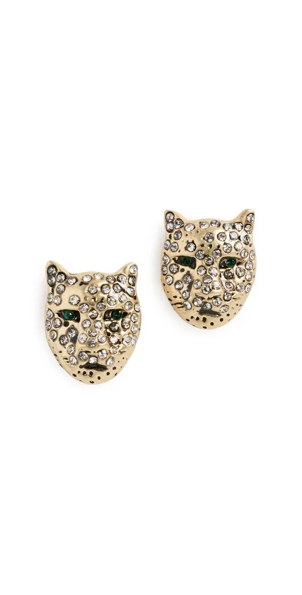 Clare V. Whiskers Stud Earrings - Clear