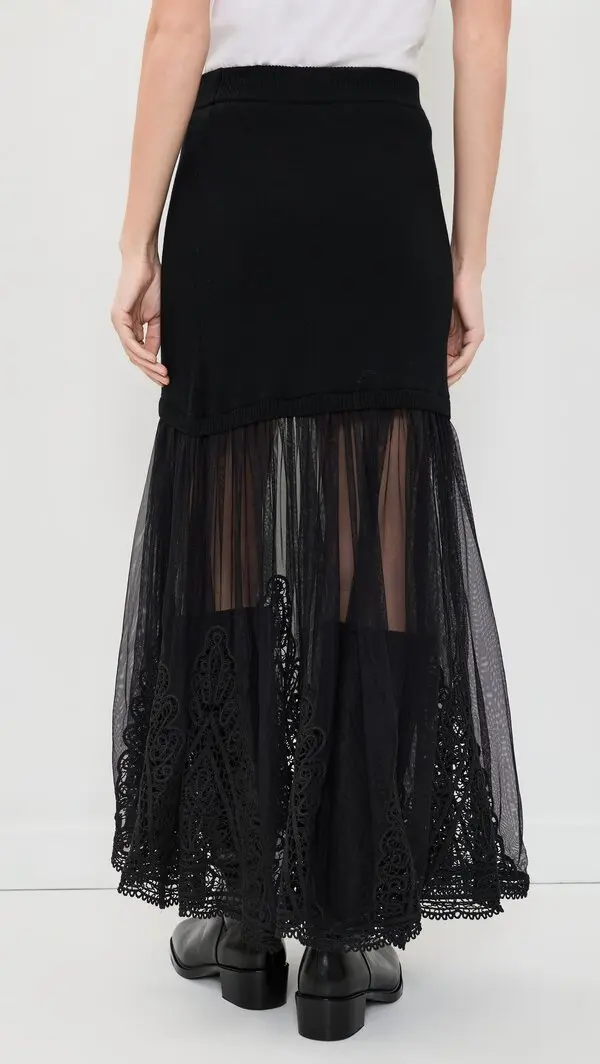 Sea Vali Embroidered Maxi Skirt