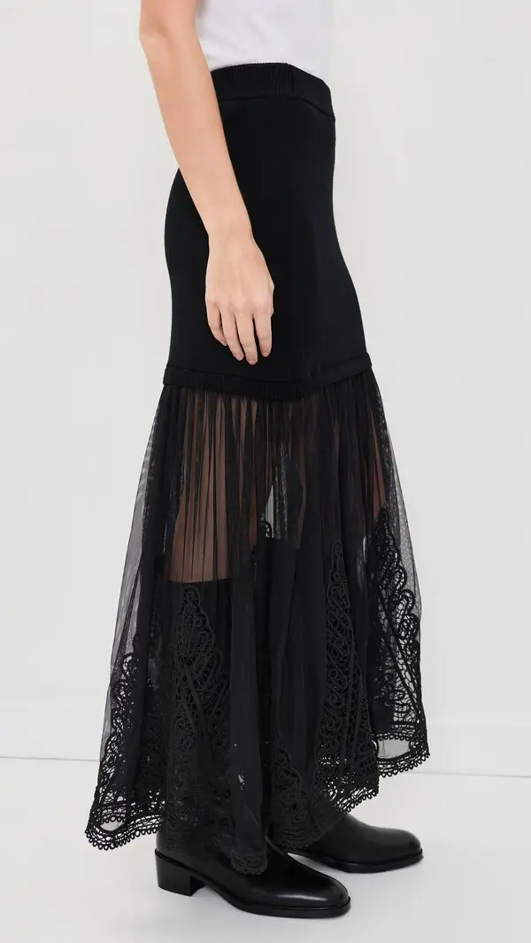 Sea Vali Embroidered Maxi Skirt
