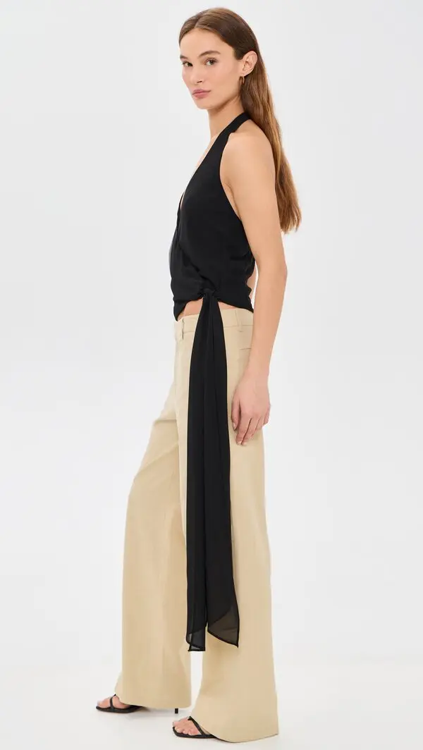 RUNAWAY THE LABEL Arlowe Halter Wrap Top