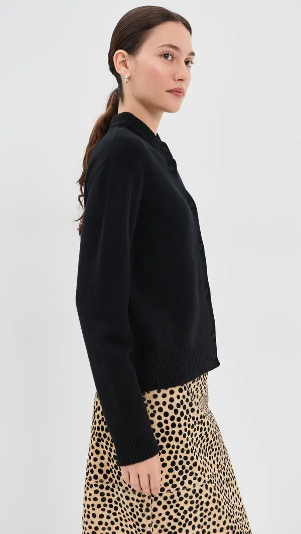 RÓHE Cheetah Collar Cardigan