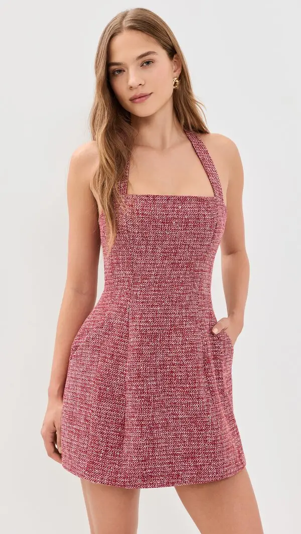 Bardot Nevelle Boucle Halter Dress