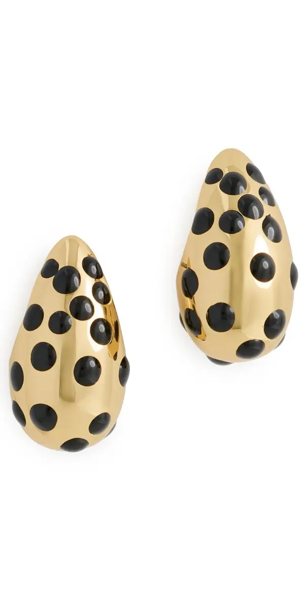 Clare V. Le Drop Earrings - Black/gold
