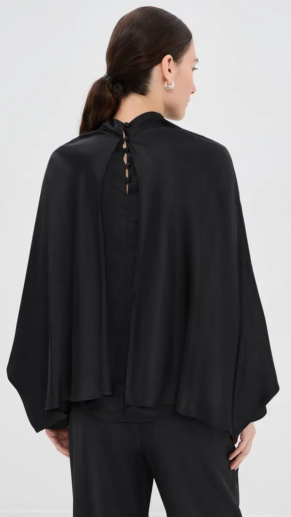 RÓHE Satin Cape Top