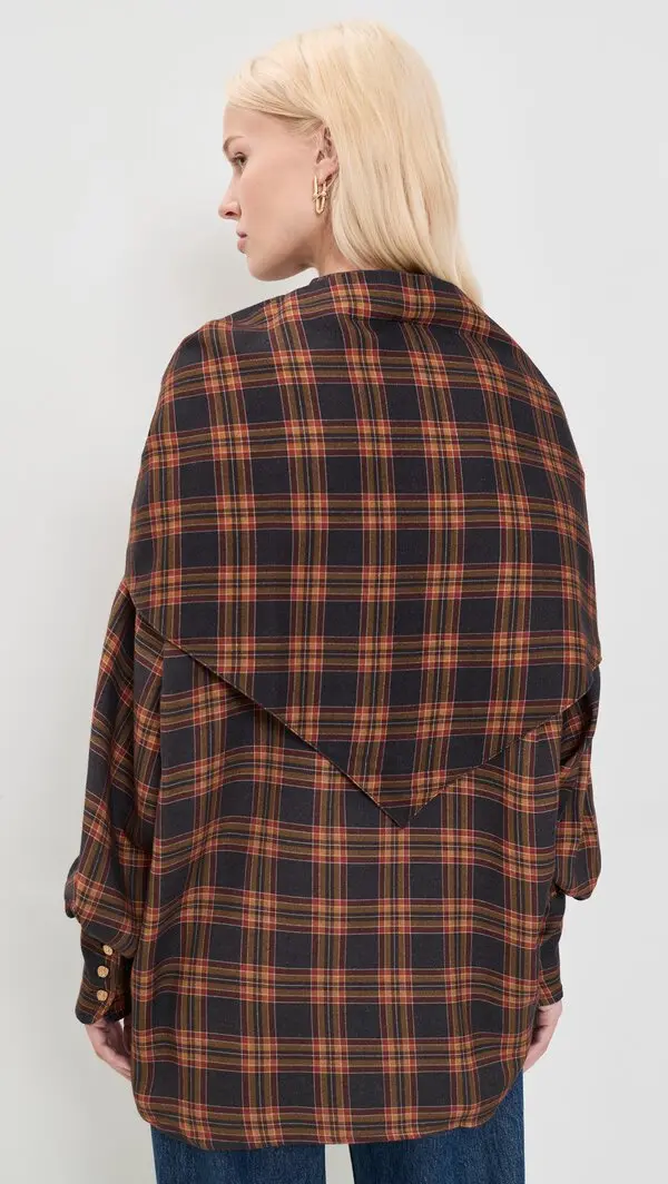 ESSENTIEL ANTWERP Kiss Oversized Shirt With Scarf