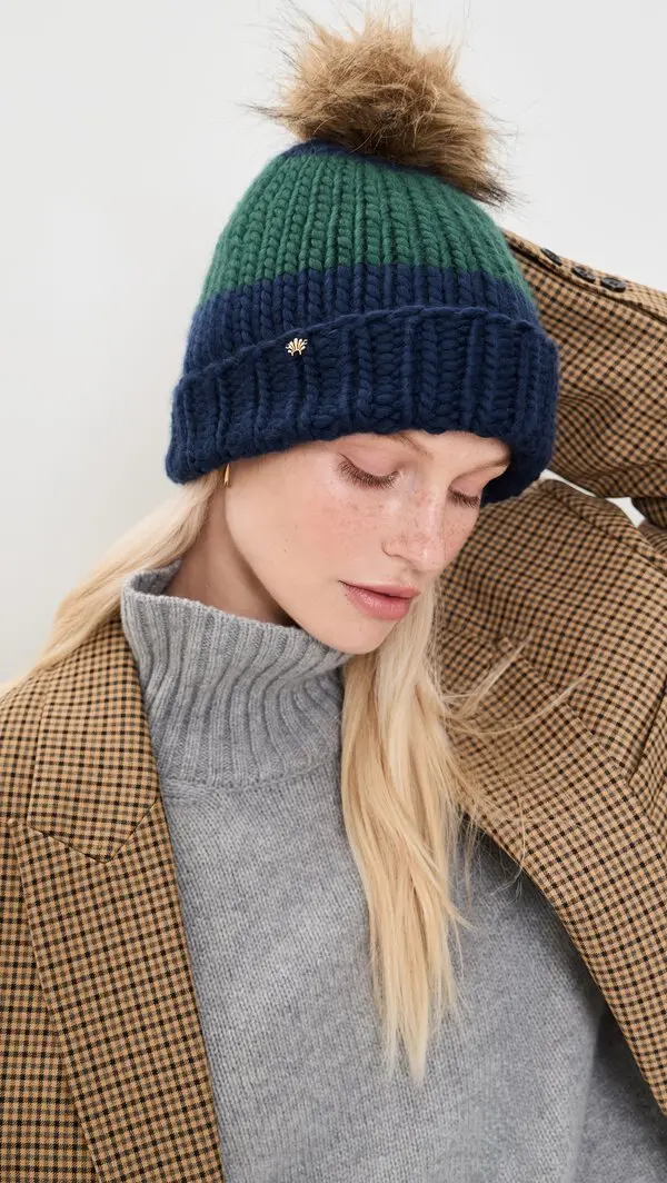 Lele Sadoughi Colorblock Beanie