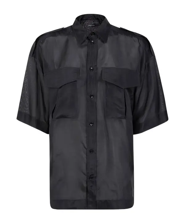 Phoebe Philo Short-sleeved Shirt - Bkblack