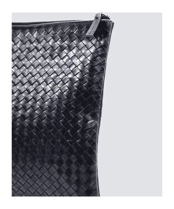Dragon Diffusion Woven Leather Clutch Bag