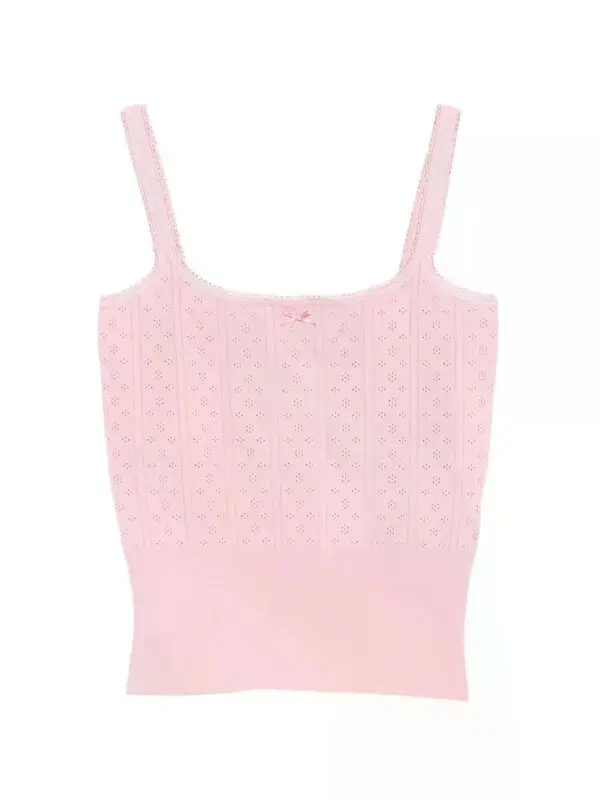JW Anderson Pointelle Bow-detail Tank Top - Pink