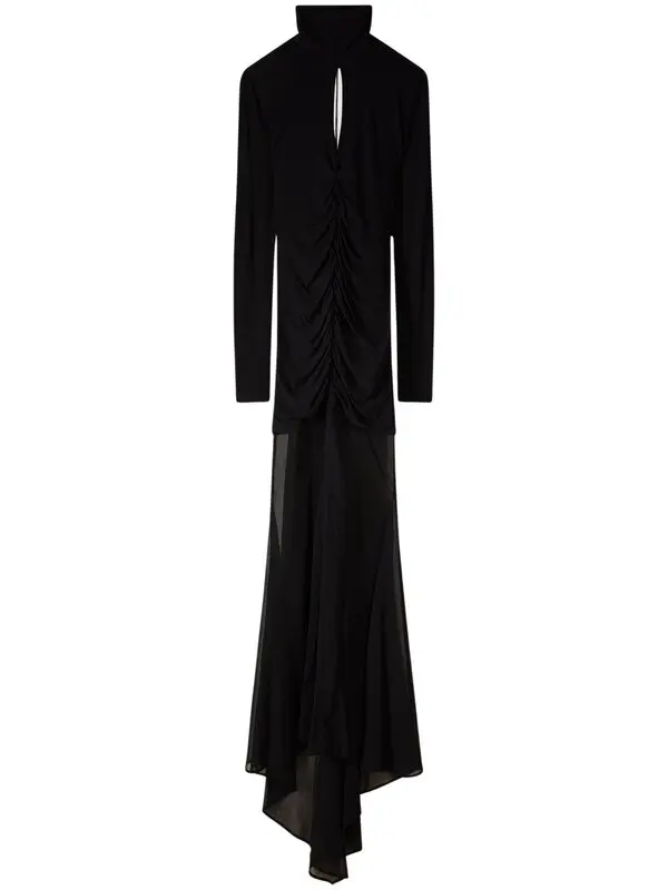 Patrizia Pepe Draped Long Evening Dress
