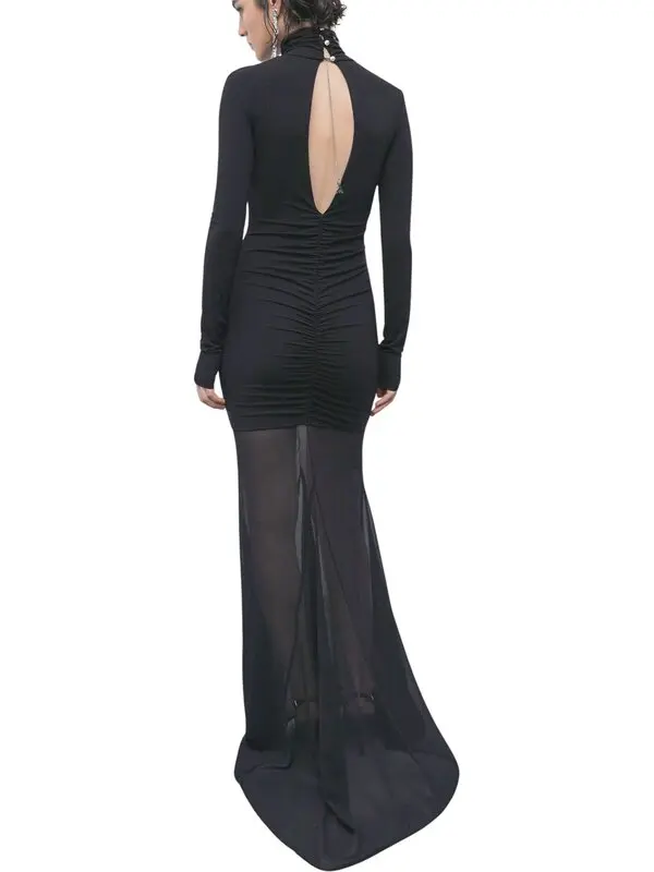 Patrizia Pepe Draped Long Evening Dress