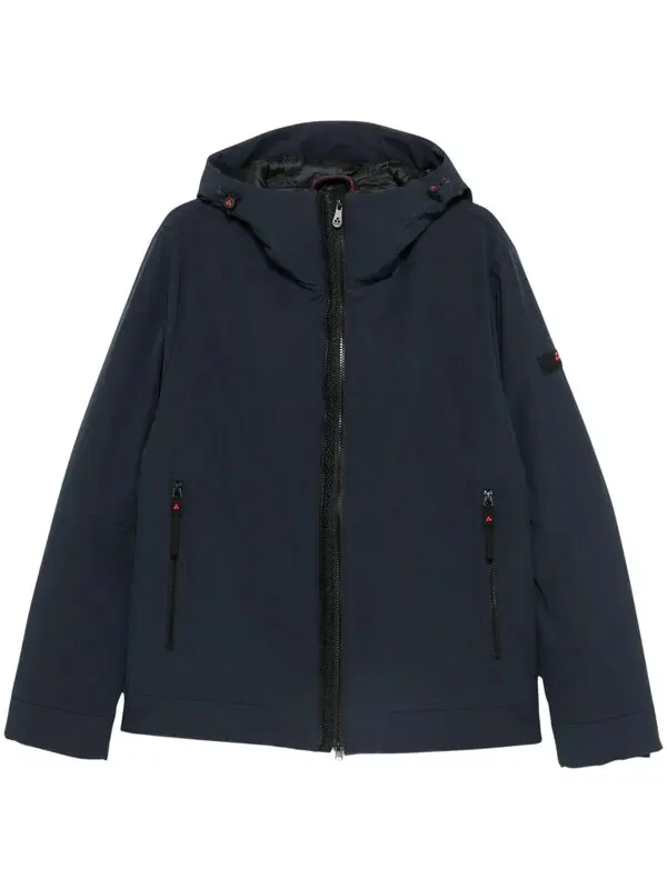 PEUTEREY Hooded Logo-patch Jacket