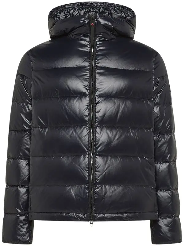 PEUTEREY Logo Patch Zip-up Down Jacket