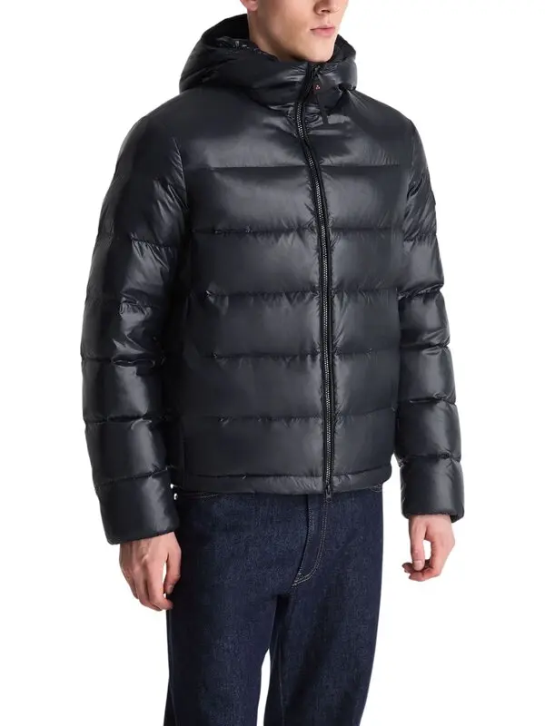PEUTEREY Logo Patch Zip-up Down Jacket