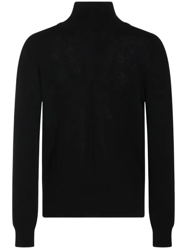 Rick Owens Ribbed Turtleneck Knitted Sweater By