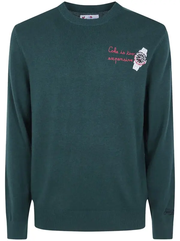 MC2 SAINT BARTH Watch Embroidered Crewneck Jumper